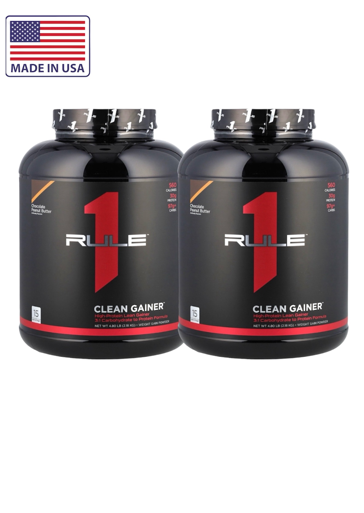 СТАК! 2 бр Rule One Proteins – Clean GAINER 15 дози – Power Beauty