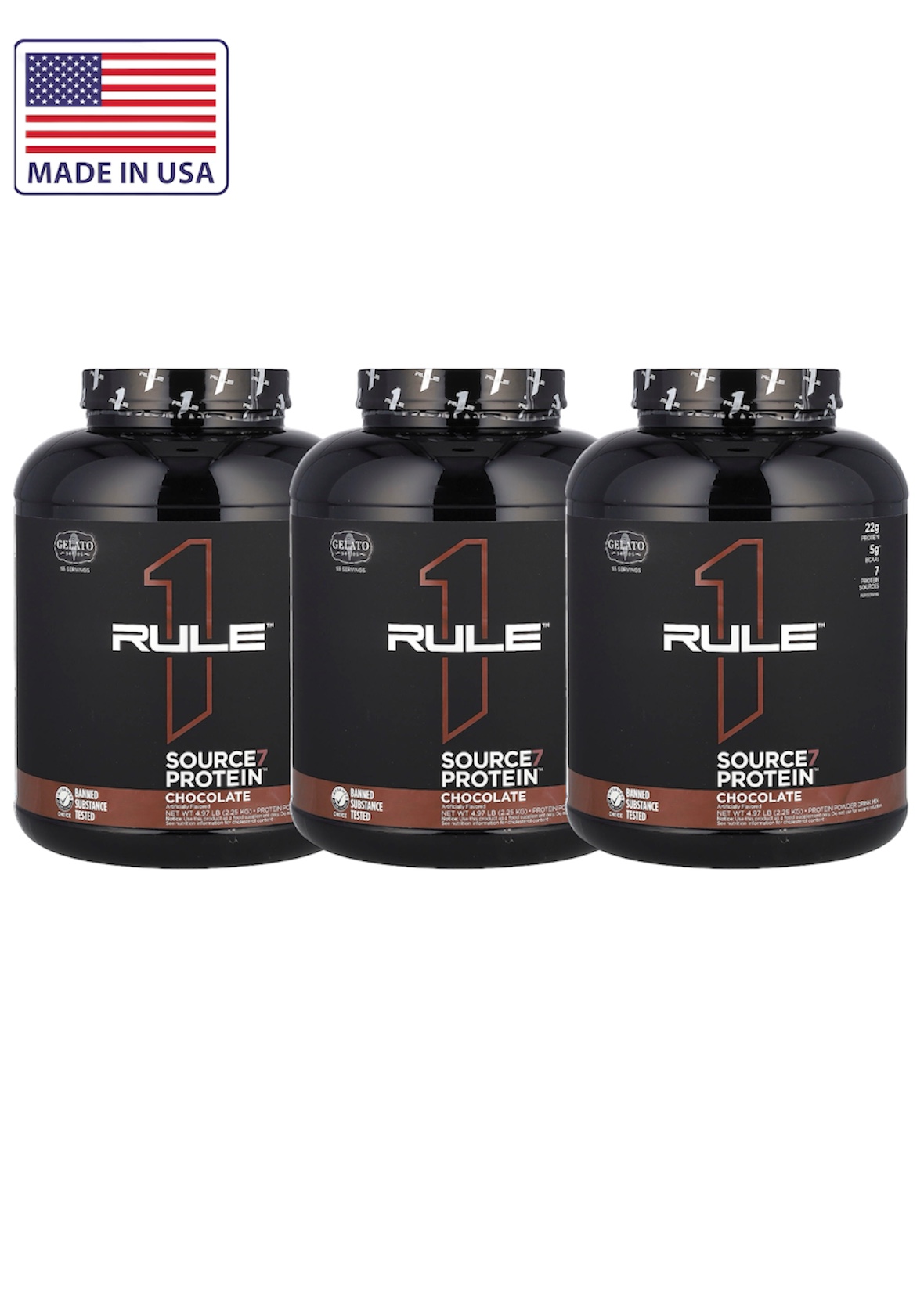 СТАК! 3 бр Rule One Proteins R1 Source7 Protein 2.25kg – Power Beauty